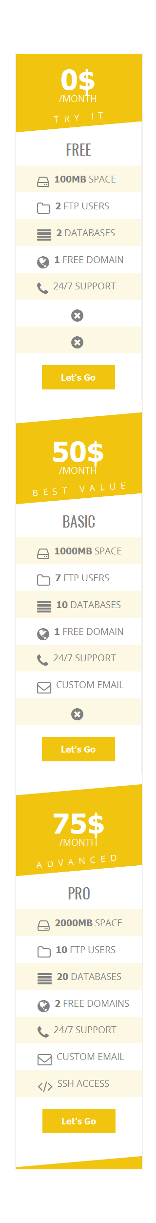 Slope - Flat Pricing Table by MondayFlight | CodeCanyon